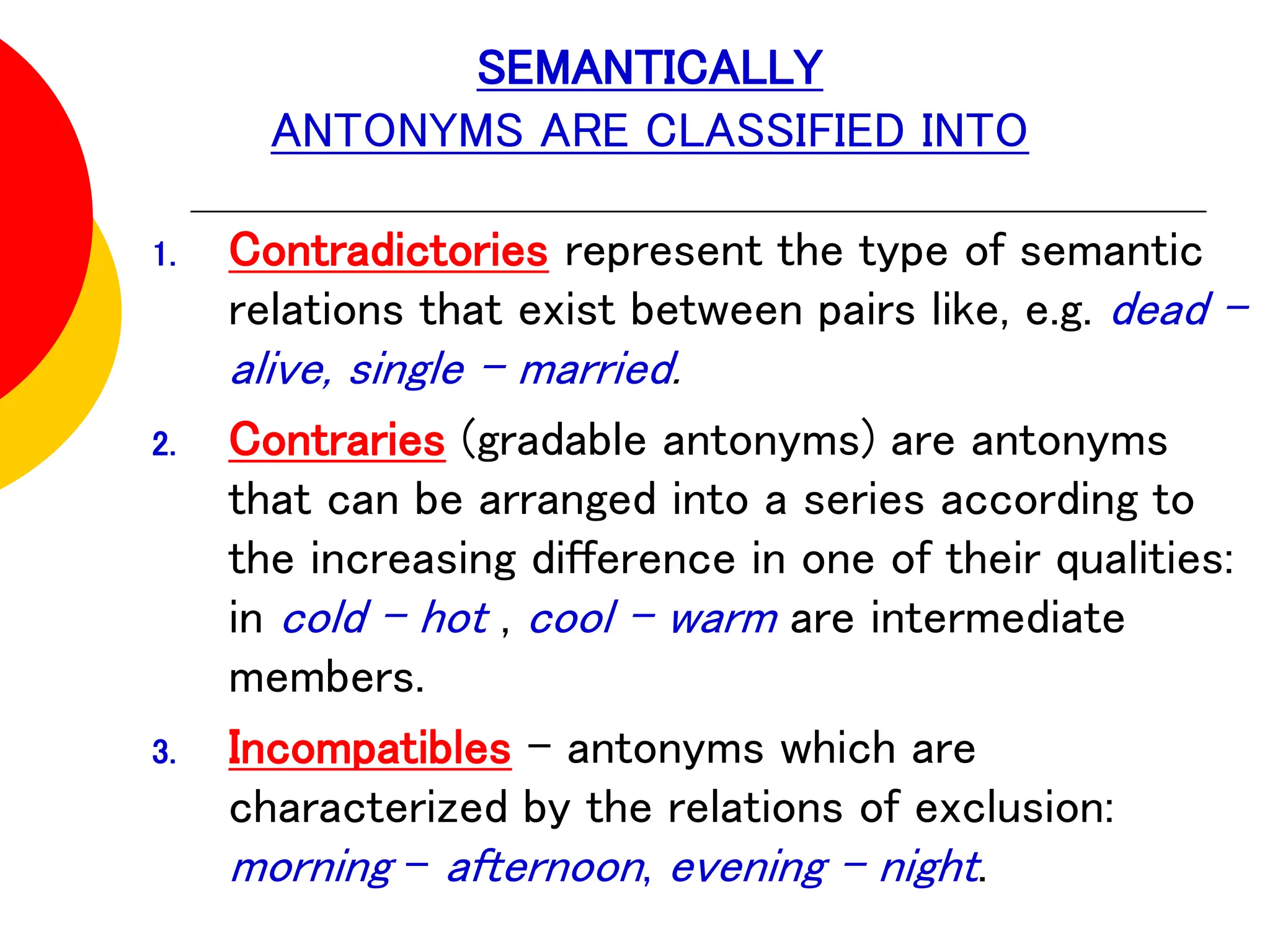 Semantic classification of the words.ppt