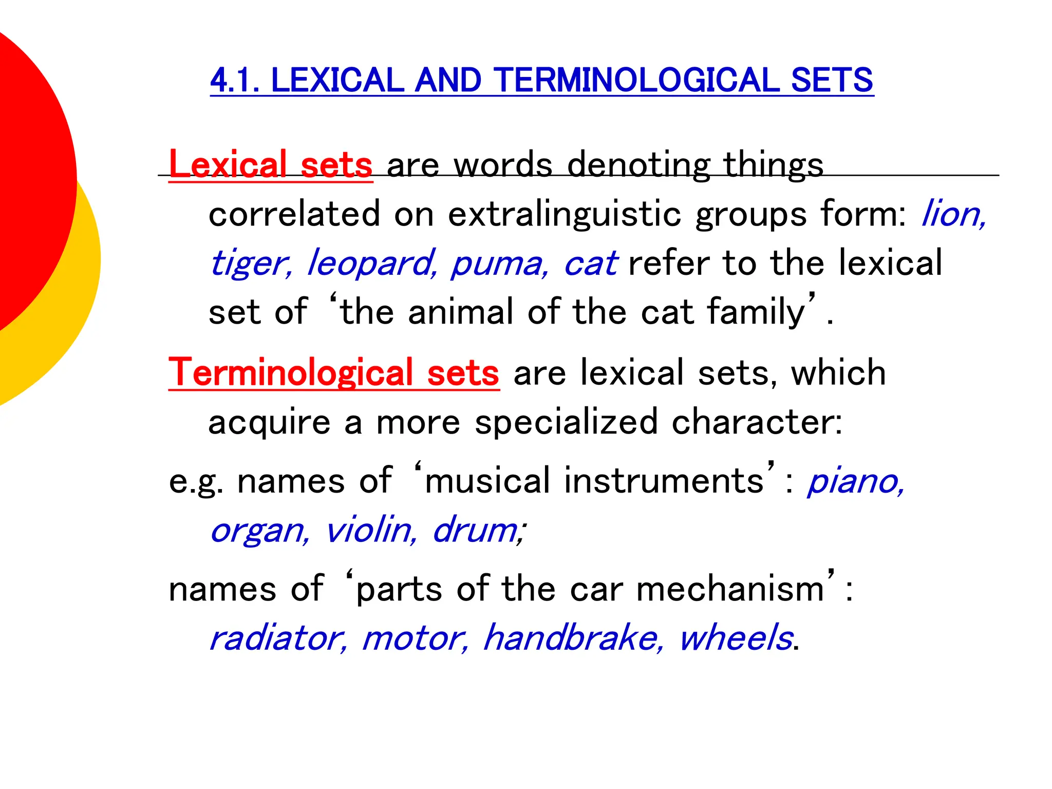 Semantic classification of the words.ppt