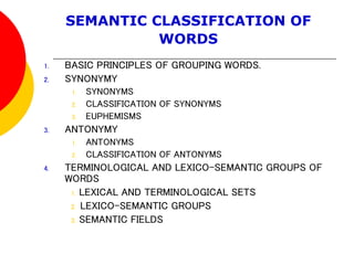 Semantic classification of the words.ppt