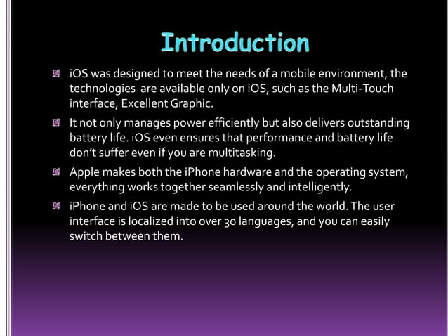 Apple iOS Introduction | PPT