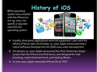 Apple iOS Introduction | PPTX