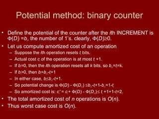 Amortized Analysis | PPT