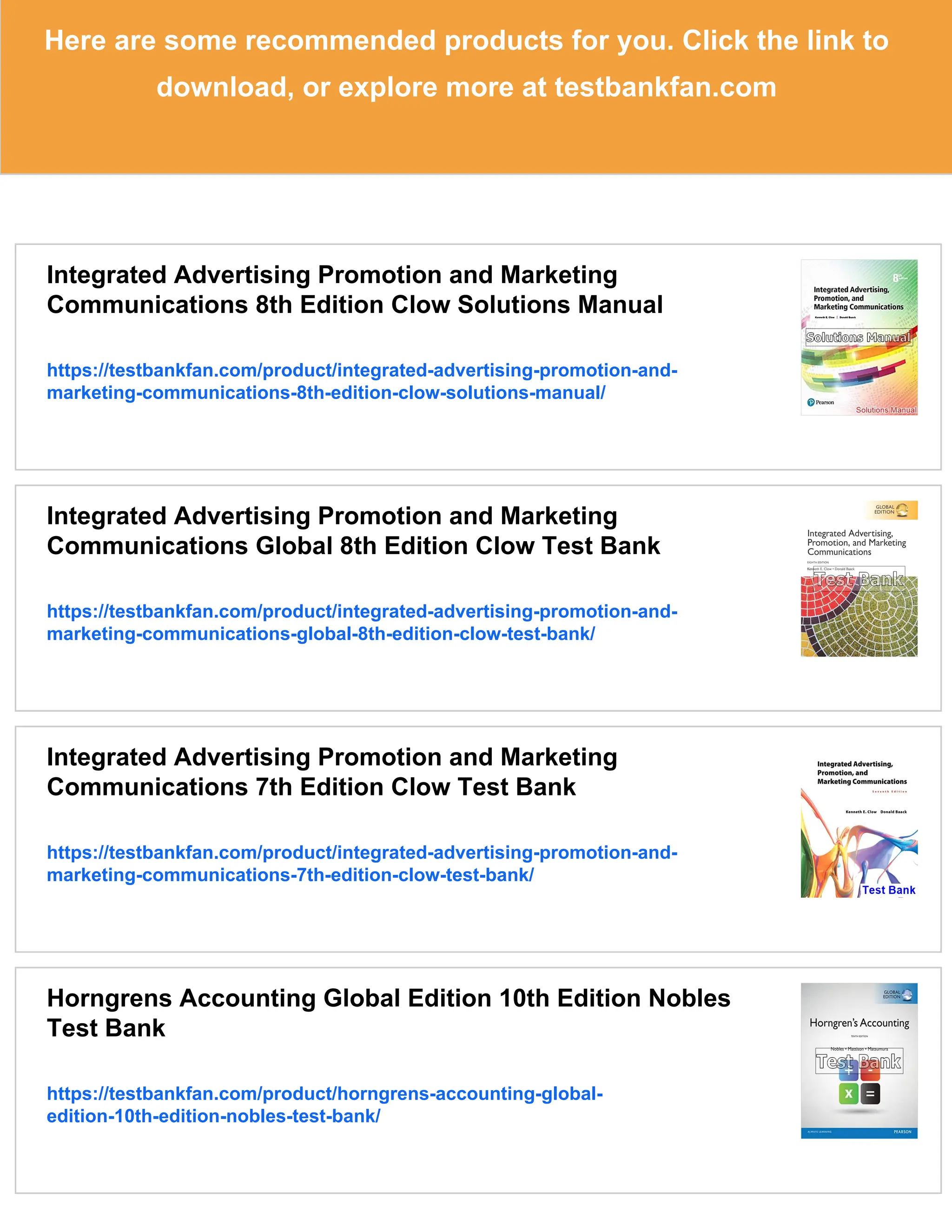 Integrated Advertising Promotion and Marketing Communications 8th ...