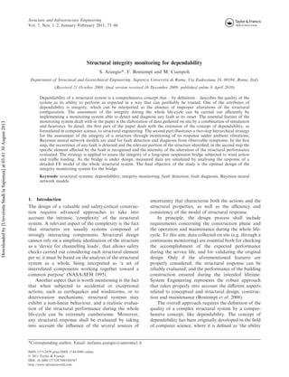Structural integrity monitoring for dependability | PDF