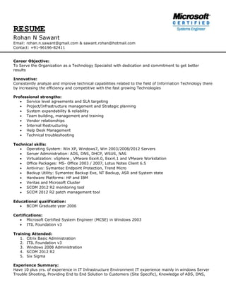 Rohan Sawant | DOC | IT and Internet Support | Internet