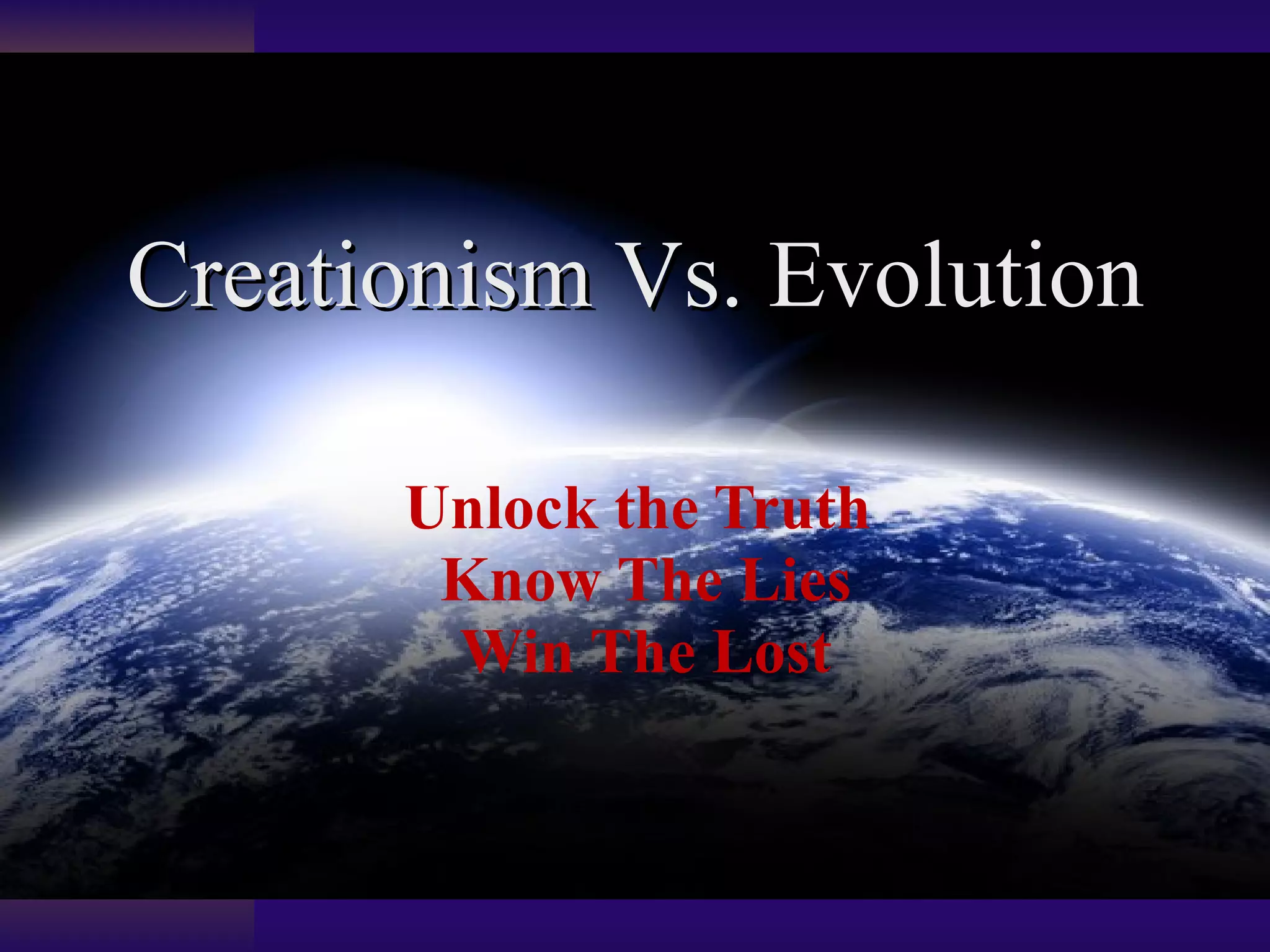 Creation Vs Evolution | PPT