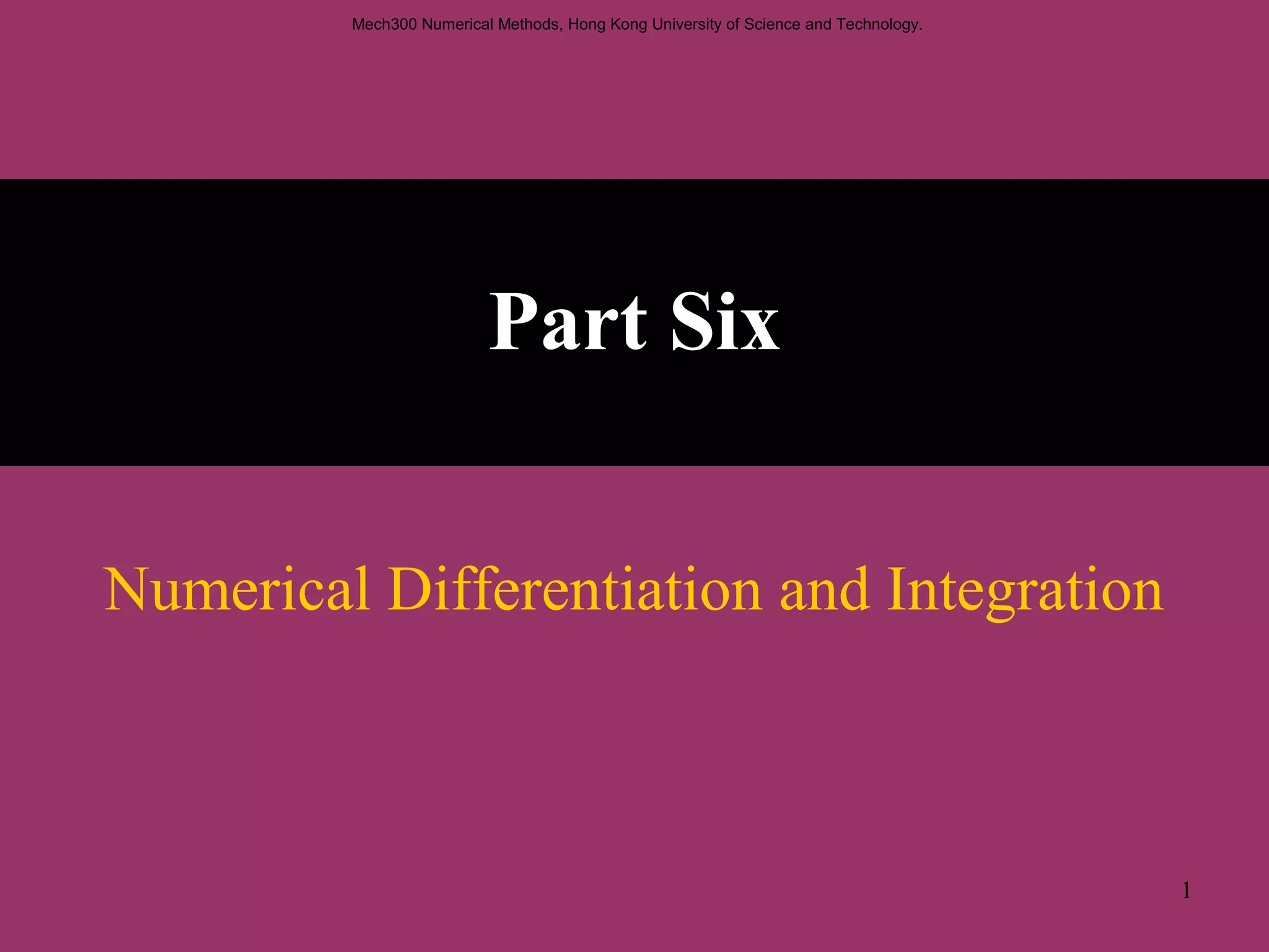 1575 numerical differentiation and integration | PPT 1575 numerical differentiation and integration | PPT