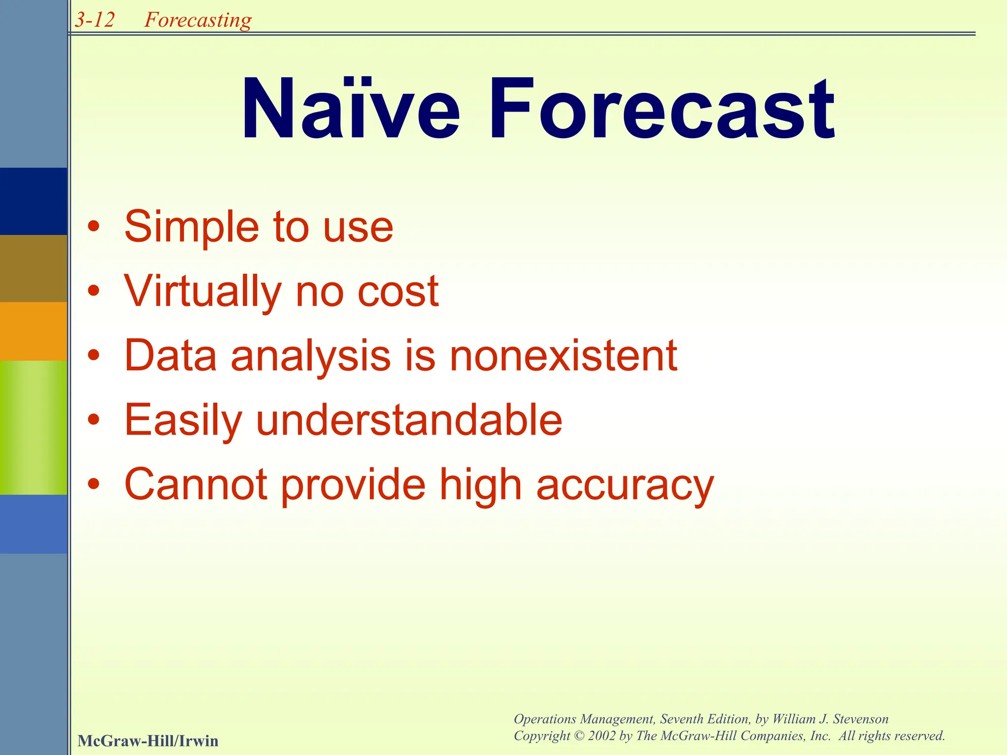 introduction to forecasting in operations management Chapter 3.ppt