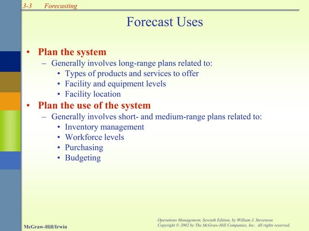 introduction to forecasting in operations management Chapter 3.ppt | Business Accounting ...