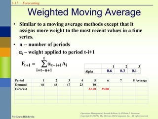 introduction to forecasting in operations management Chapter 3.ppt