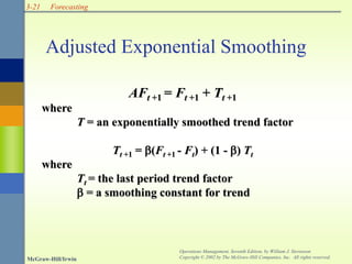introduction to forecasting in operations management Chapter 3.ppt