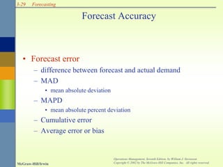 introduction to forecasting in operations management Chapter 3.ppt