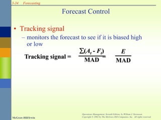 introduction to forecasting in operations management Chapter 3.ppt