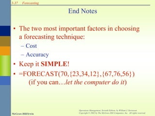 introduction to forecasting in operations management Chapter 3.ppt