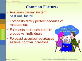 introduction to forecasting in operations management Chapter 3.ppt