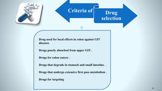 Colon targeted drug delivery | PPT
