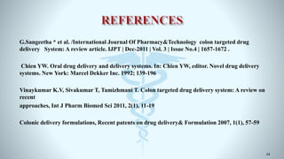 Colon targeted drug delivery | PPT
