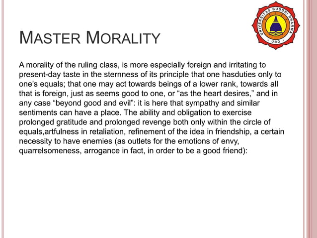 Slave and Master Morality | PPT