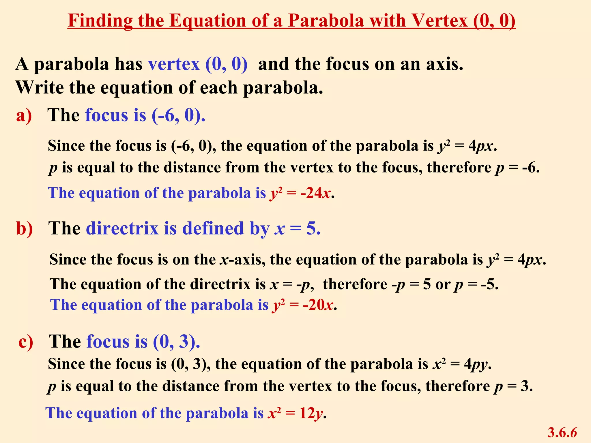 1576 parabola | PPT