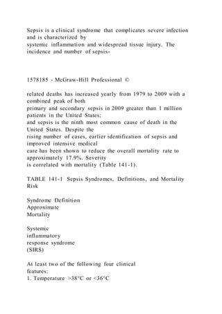 1578185 - McGraw-Hill Professional ©CHAPTER 141Sepsis an | DOCX | Heart ...