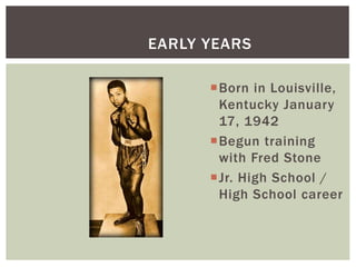 MUHAMMAD ALI BIOGRAPHY PPT | PPT