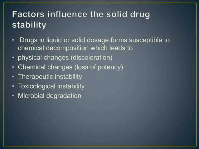 Drug stability studies | PPT