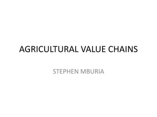 Value chains | PPT
