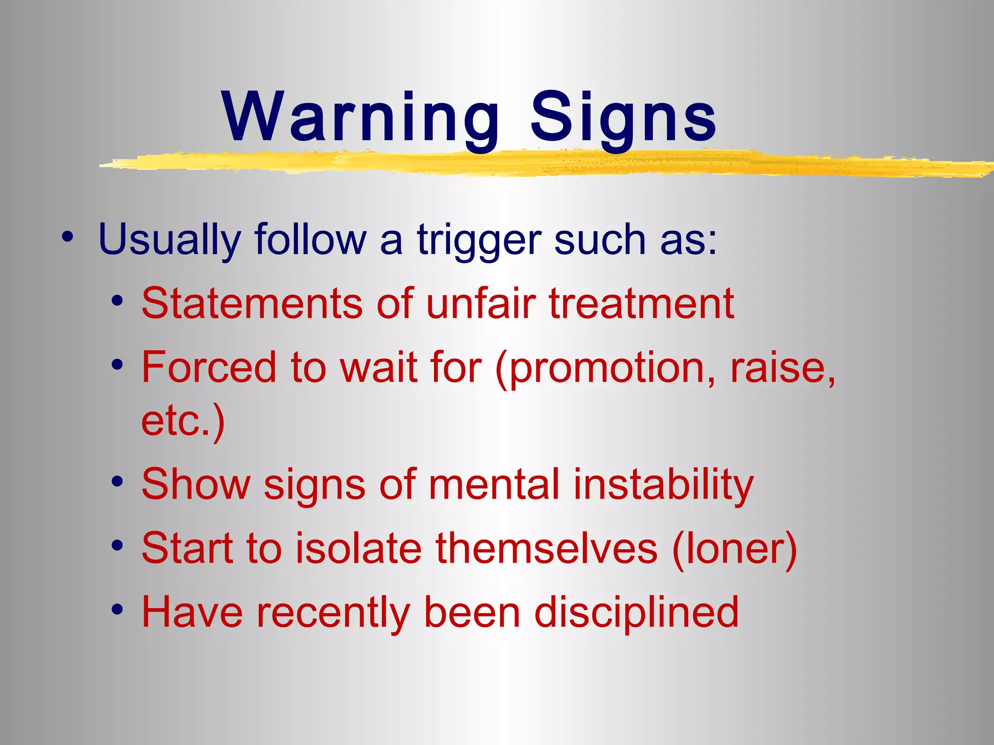 Workplace Violence | PPT