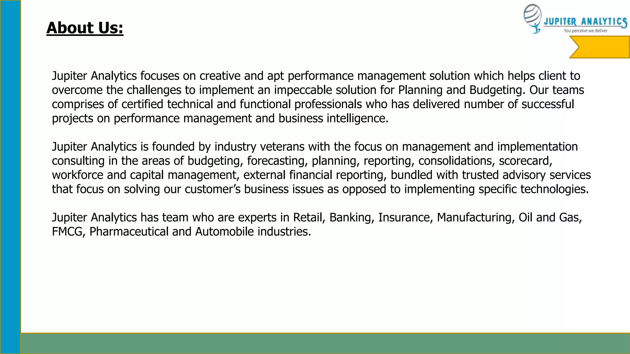 Jupiter Analytics Offerings | PPTX