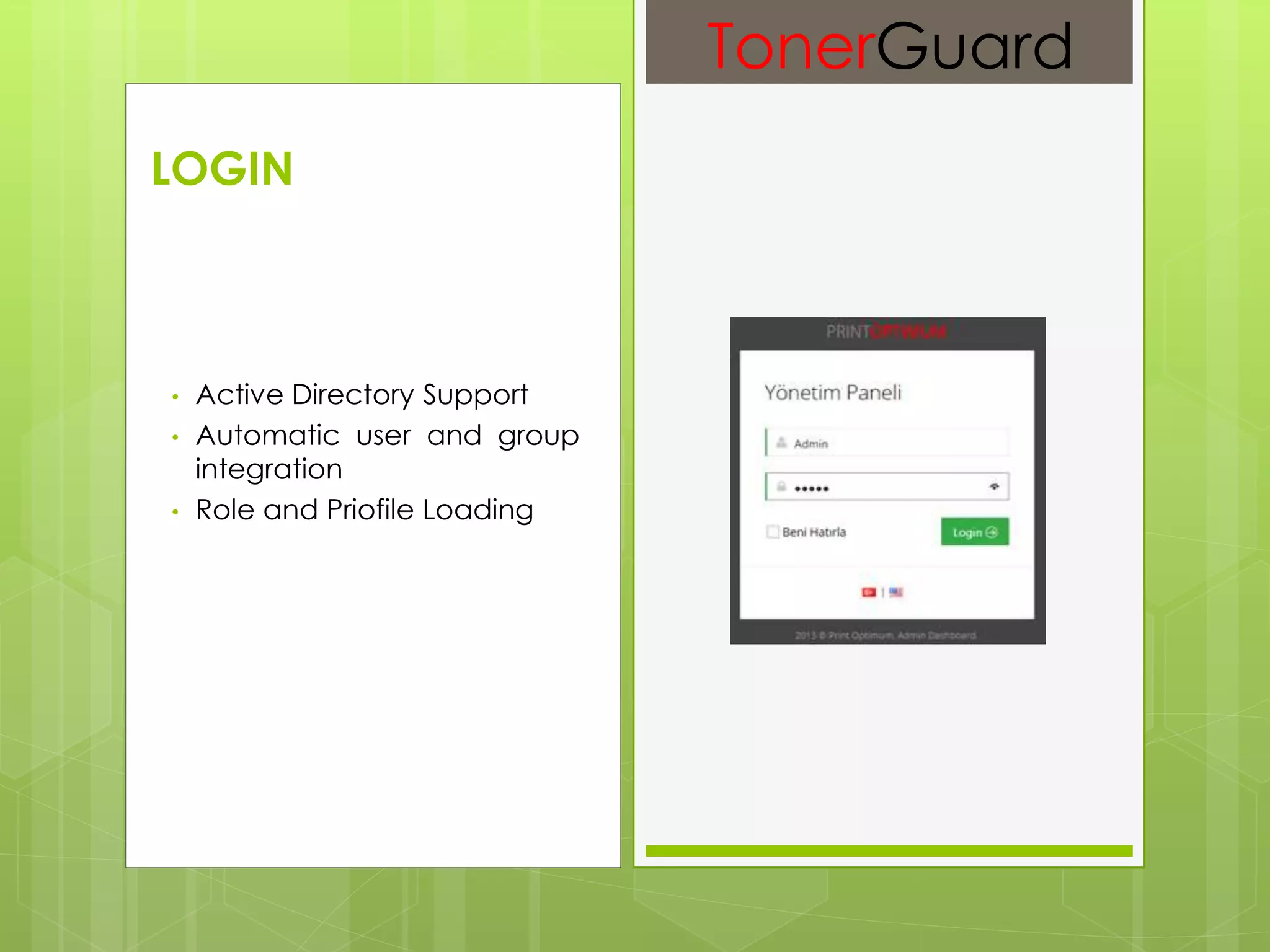 TonerGuard Management Console | PPT
