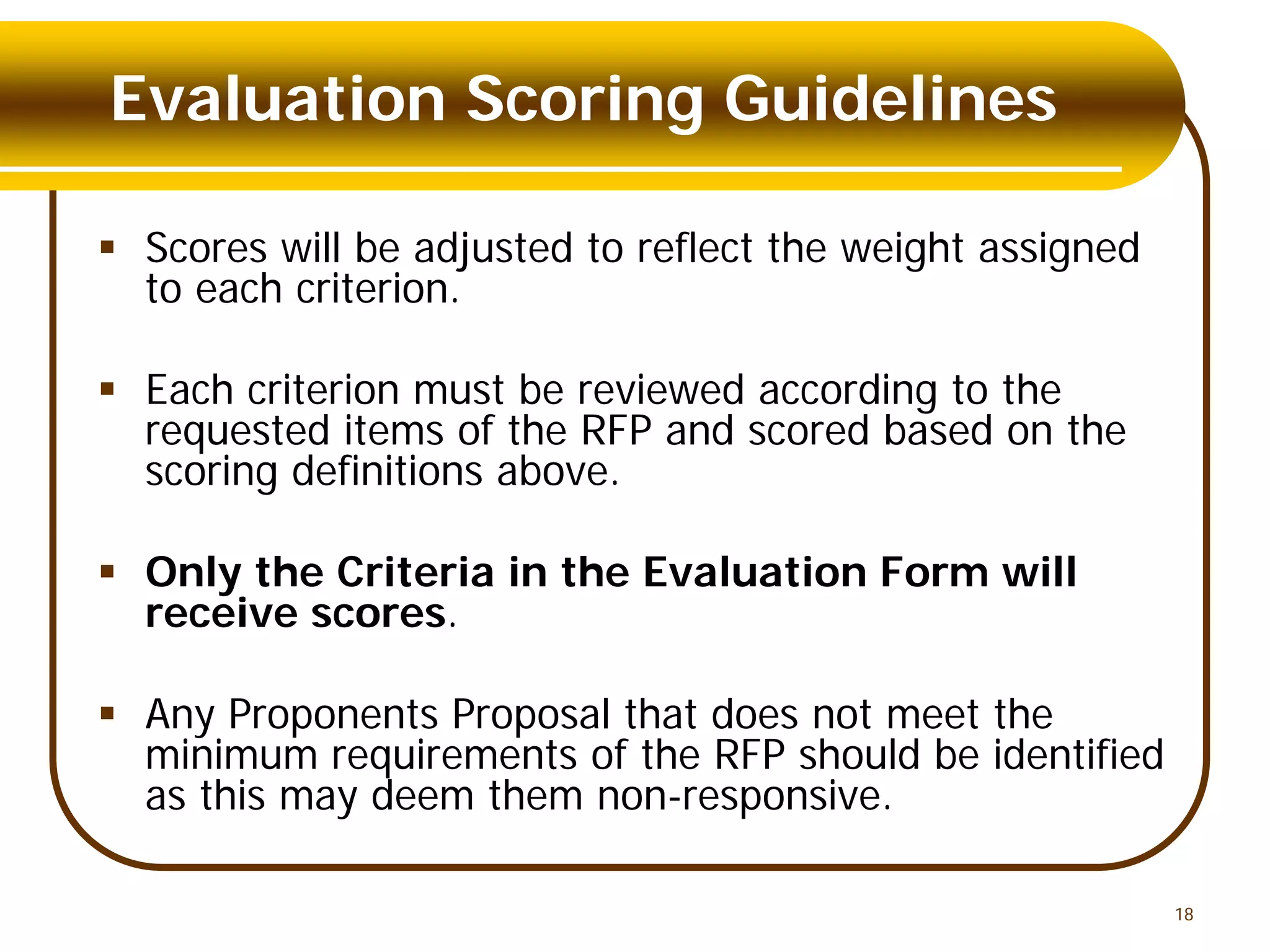 RFP Evaluation Training | PDF