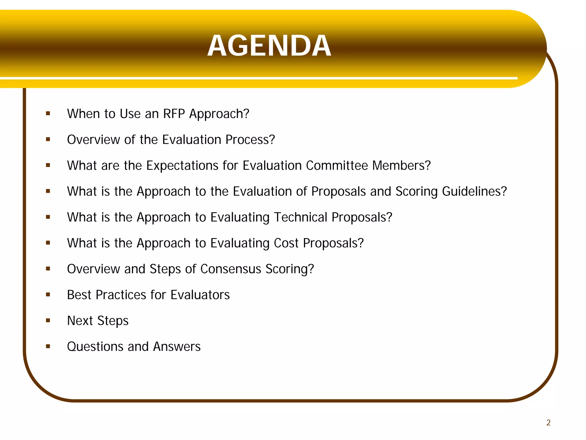 RFP Evaluation Training | PDF