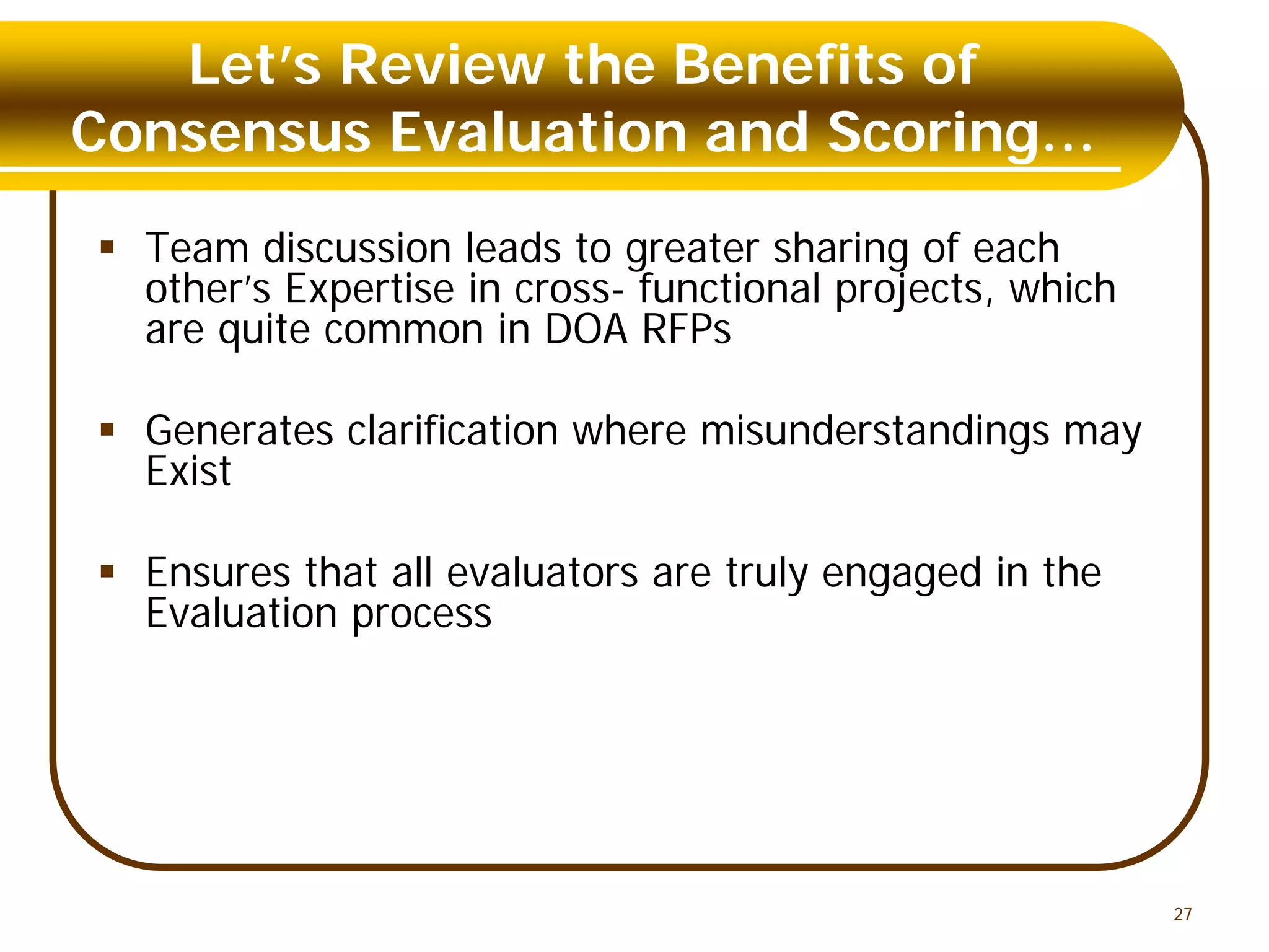 RFP Evaluation Training | PDF