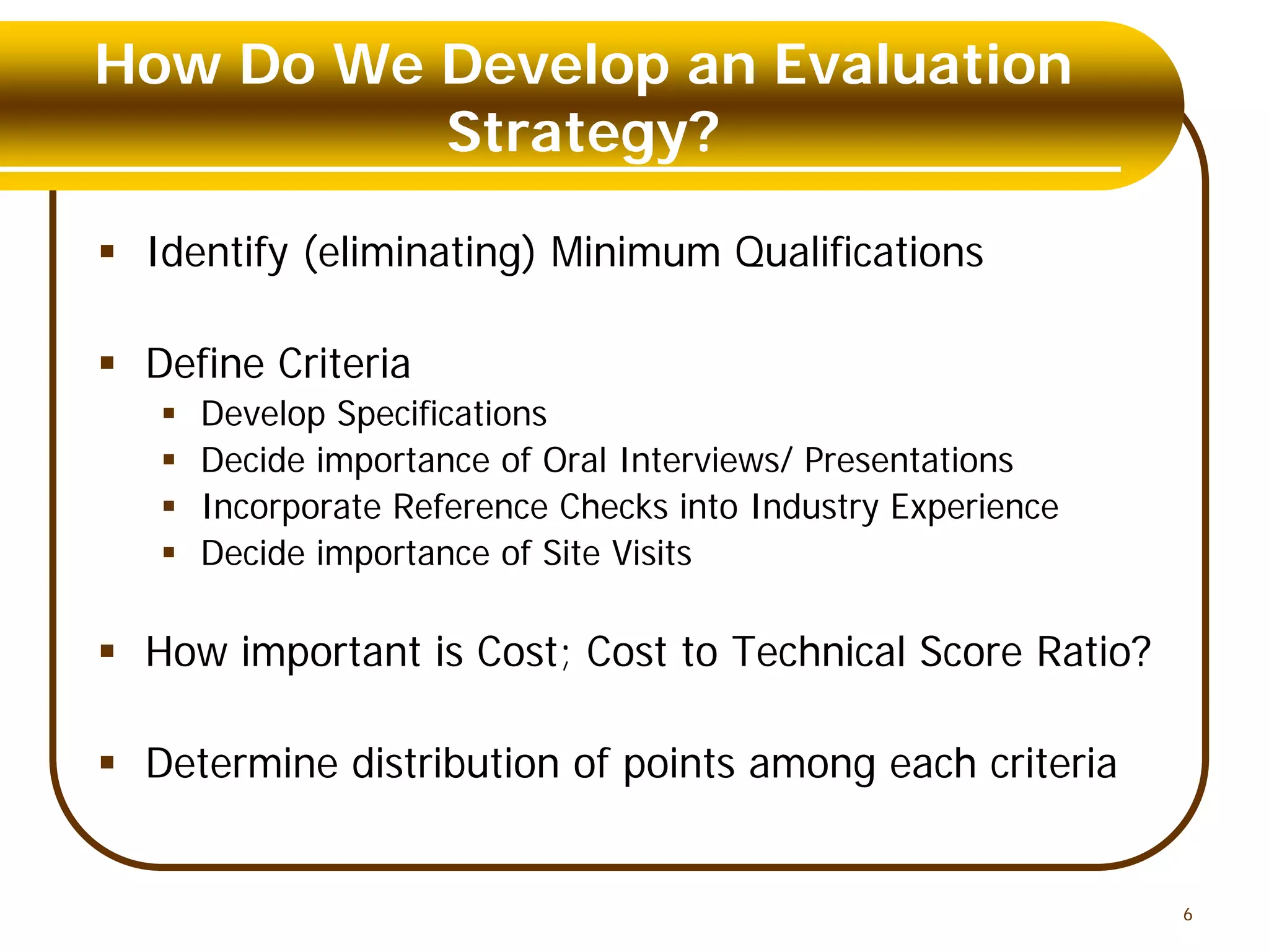 RFP Evaluation Training | PDF