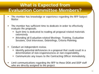 RFP Evaluation Training | PDF