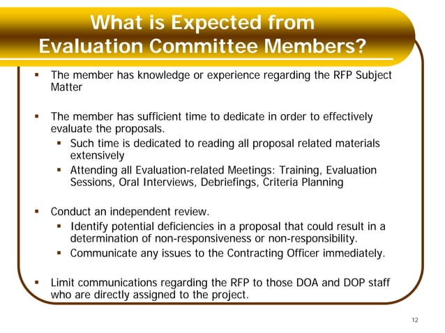 RFP Evaluation Training | PDF | Business | Business and Finance