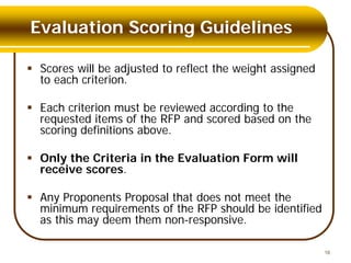 RFP Evaluation Training | PDF