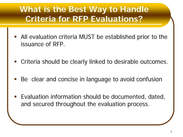 RFP Evaluation Training | PDF | Business | Business and Finance