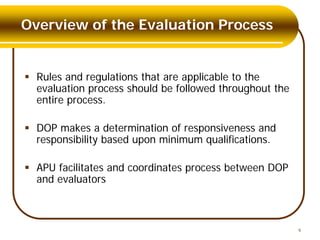 RFP Evaluation Training | PDF