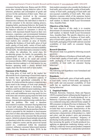 Determinants of Consumers Buying Behaviour in Food Stuff Markets in ...