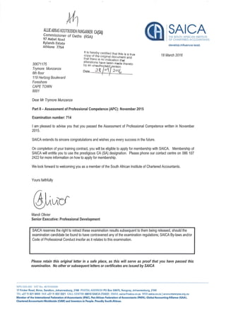 Certified APC SAICA | PDF