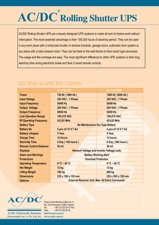 Rolling Shutter UPS | PDF | Radio Control | Hobbies & Interests