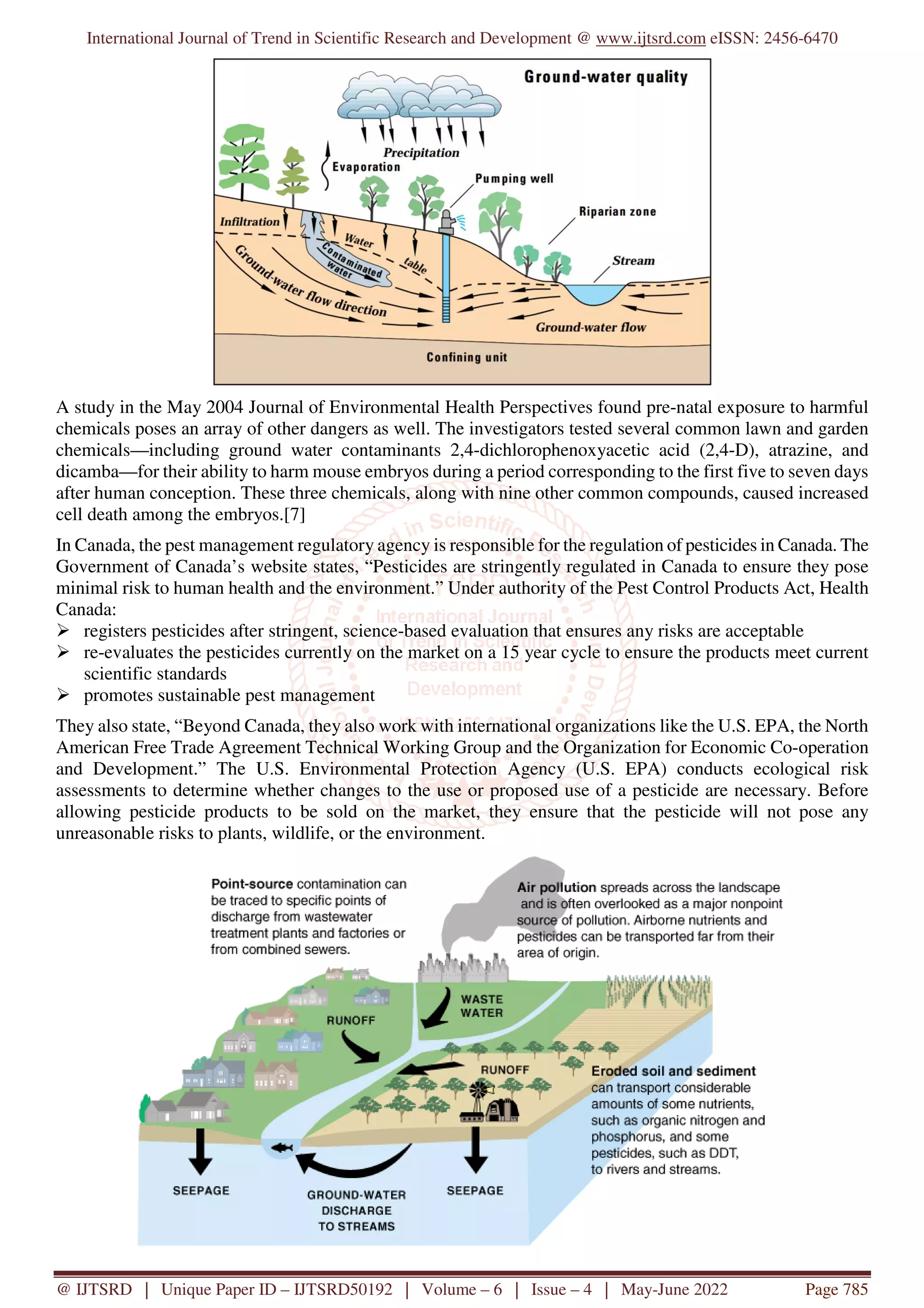 Water Pollution Due to Agricultural Pesticides | PDF