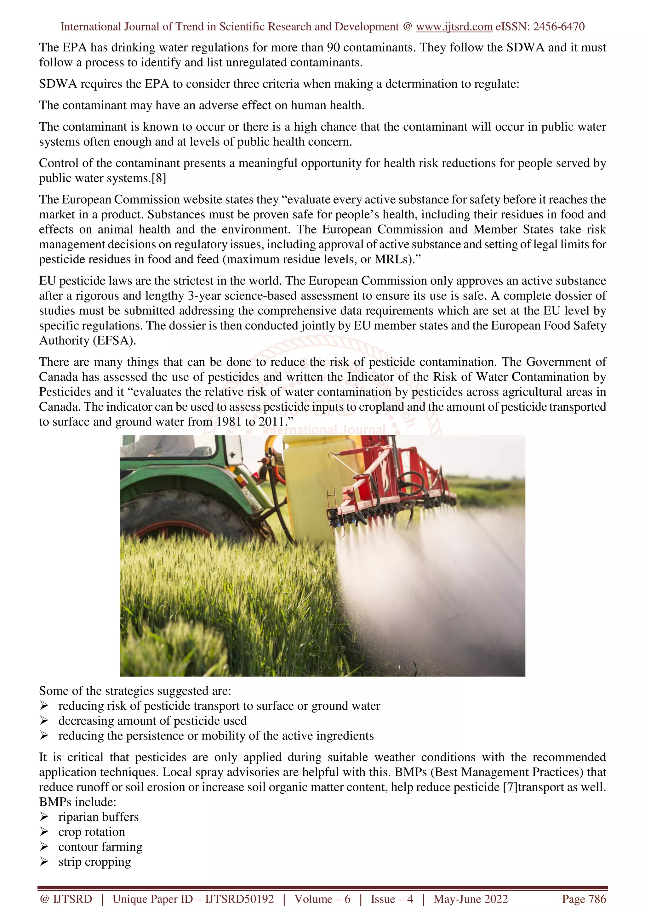 Water Pollution Due to Agricultural Pesticides | PDF