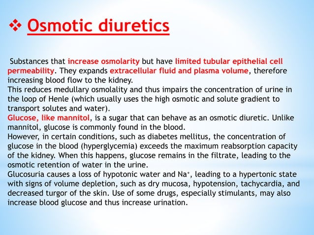 Diuretics-Mechanism of action,Diuretic Types and Adverse effects,Drug specifications | PPTX ...