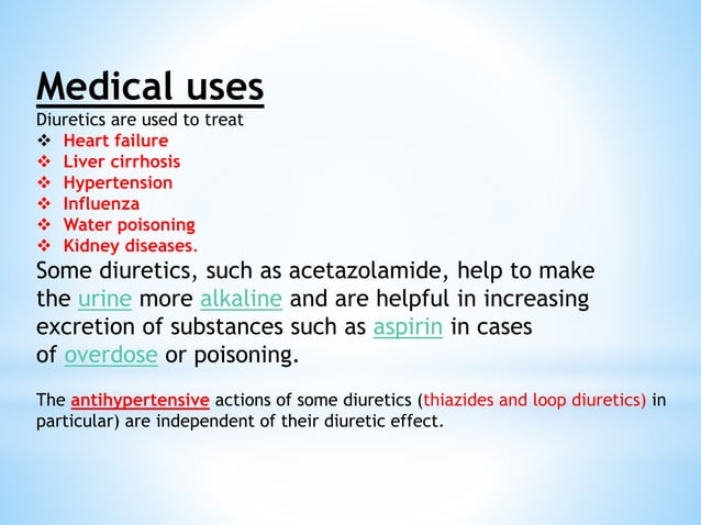 Diuretics-Mechanism of action,Diuretic Types and Adverse effects,Drug specifications | PPTX ...