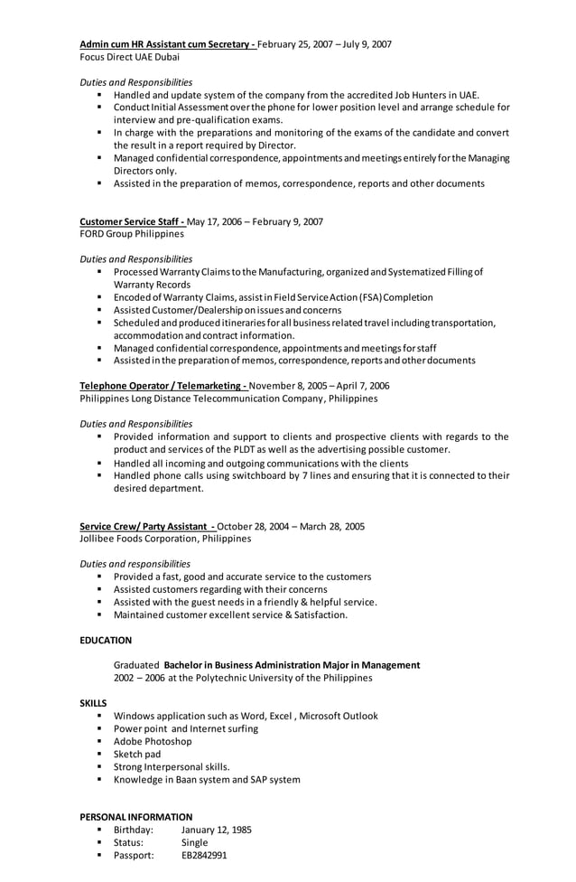 Princess Bertulano - Professional Resume | DOCX | Home Financing ...