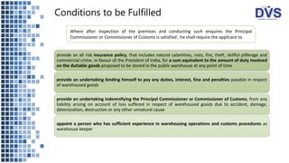 Provisions related to warehousing under customs duty | PPTX