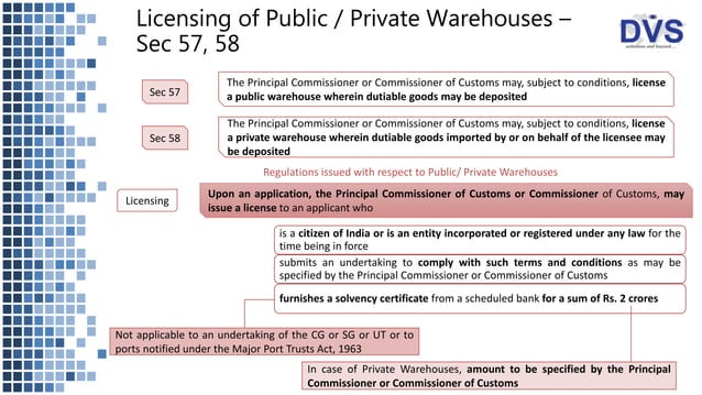 Provisions related to warehousing under customs duty | PPTX
