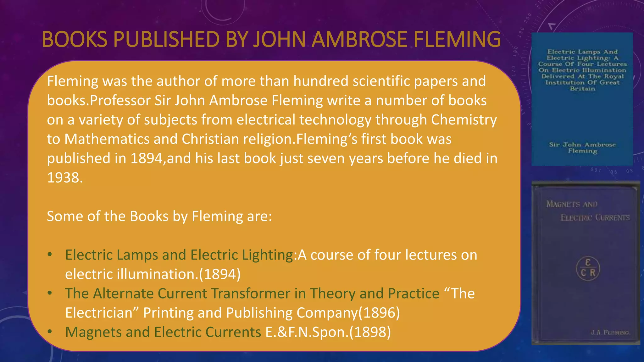 Biography Of Sir John Ambrose Fleming | PPTX